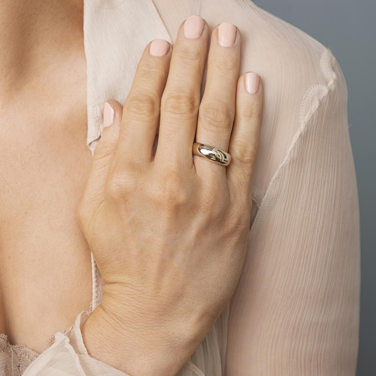 Yellow Gold LD Dome Ring